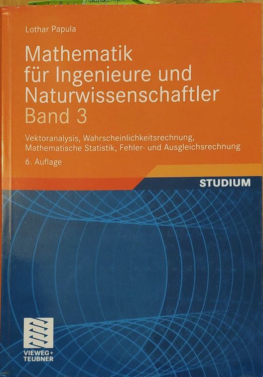 Mathematik für Ingenieure und Naturwissenschaftler, Band 3 (Gebraucht) in Winterthur für CHF 1 ...