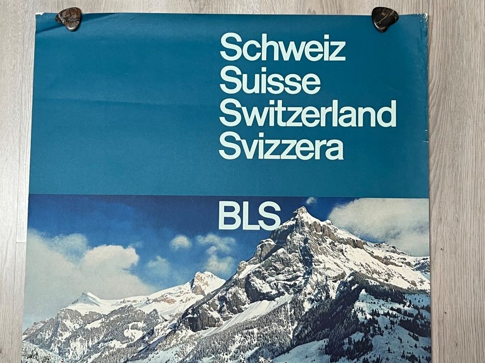 Plakat original BLS Bern Lötschberg Simplon Bahn Mühlemann 1 (Gebraucht ...