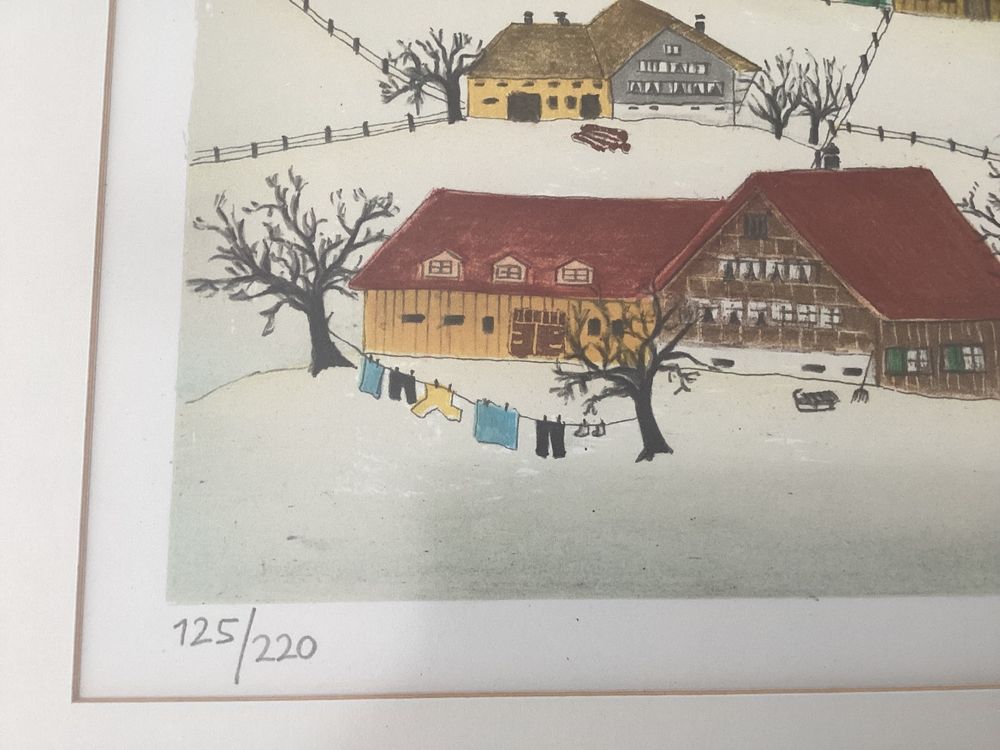 Appenzeller Malerei / Verena Broger 1980 / Litho 125 / 220 (Gebraucht) in Beinwil am See für CHF ...