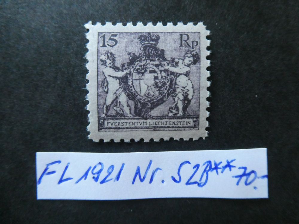 FL 1921 Nr. 52B postfrisch (Gebraucht) in Lausen für CHF 10.5 – mit Lieferung auf Ricardo kaufen