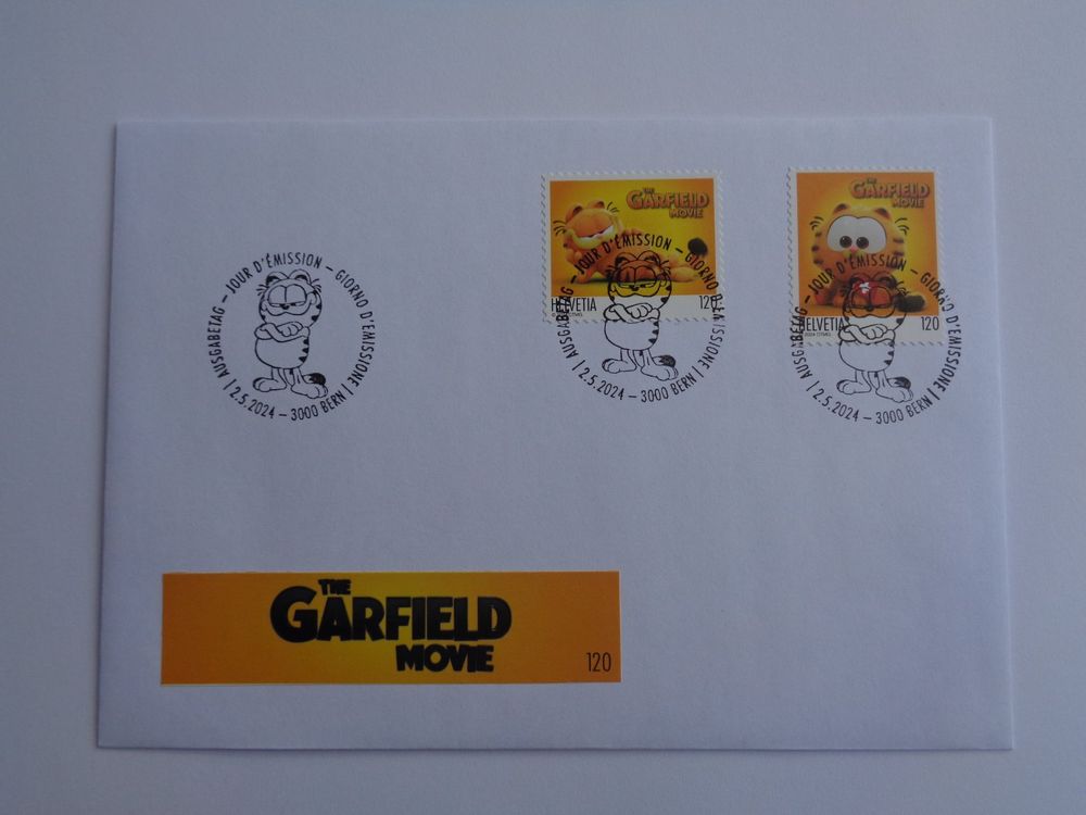 Brief Garfield mit Ausgabetagsstempel aus Kleinbogen | Kaufen auf Ricardo
