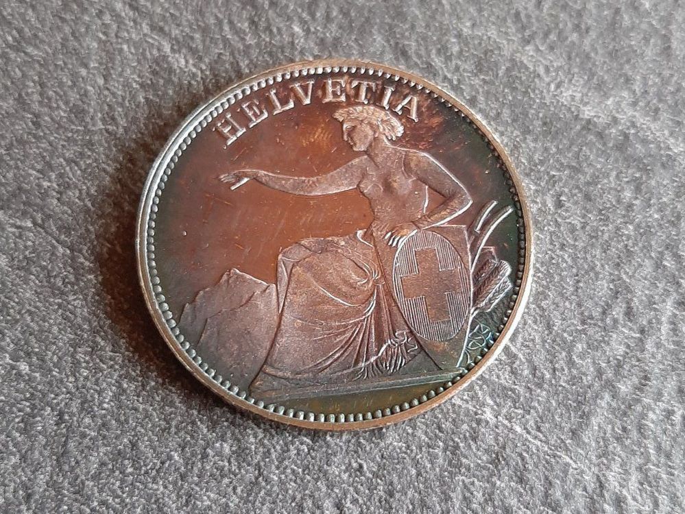 1 Unze Sitzende Helvetia (rainbow-colored) - Silber 999 | Kaufen auf Ricardo