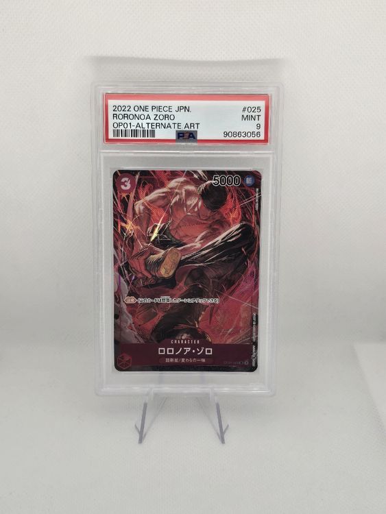 One Piece Roronoa Zoro OP01-025 Alt Art SR - PSA 9 (Neu (gemäss Beschreibung)) in Le Grand ...