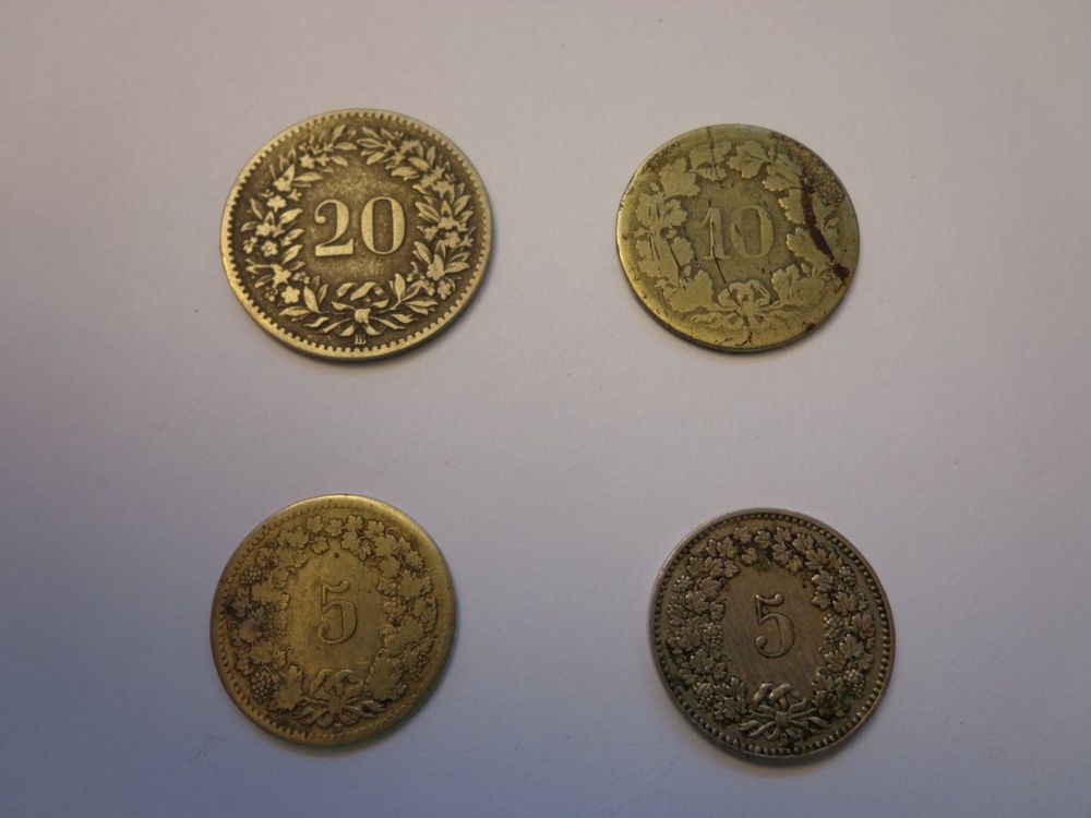 Münzen, Geld, Rappen, Franken, Sammlung, Antik (Gebraucht) in Andeer für CHF 35 – mit Lieferung ...