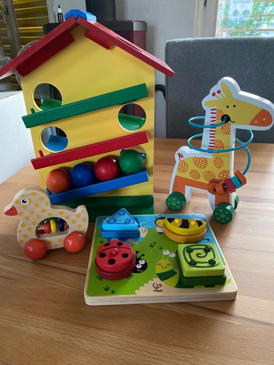 4 Holz Kinderspielsachen (Gebraucht) in Rotkreuz für CHF 15 – mit Lieferung auf Ricardo kaufen