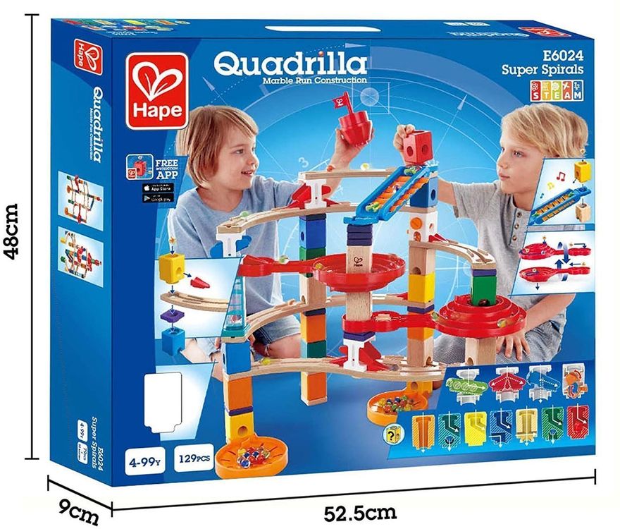 Quadrilla Super Spiralburg - Hape E6024 Murmelbahn (Neu und ...