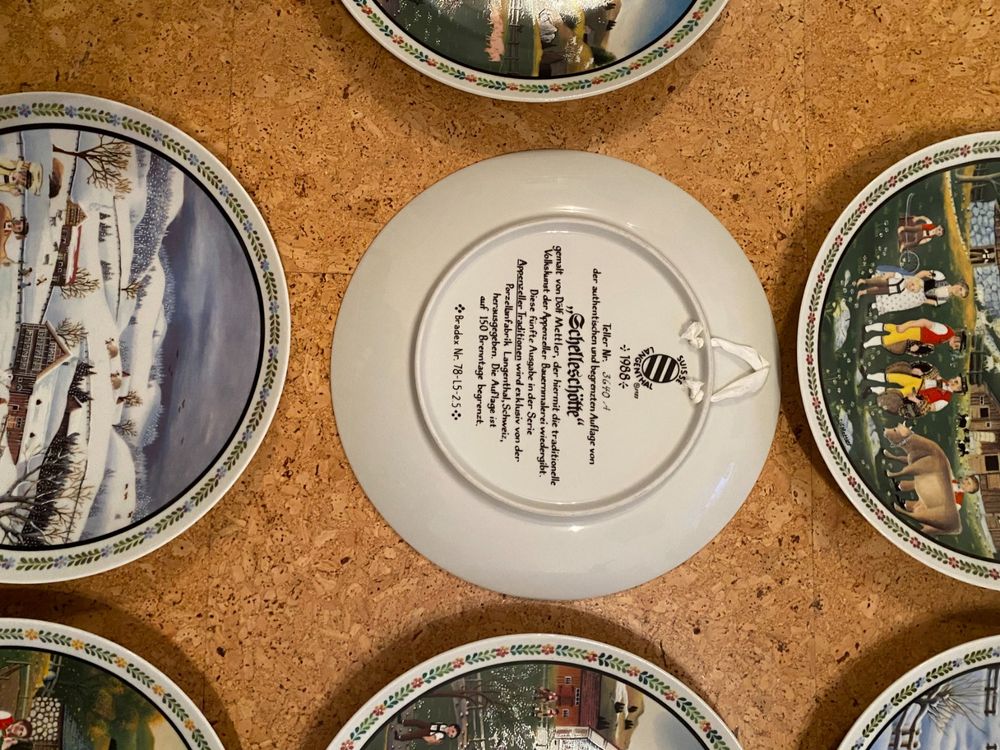 7 Teller Dölf Mettler, Langenthal Prozellanfabrik, Schweiz (Gebraucht ...