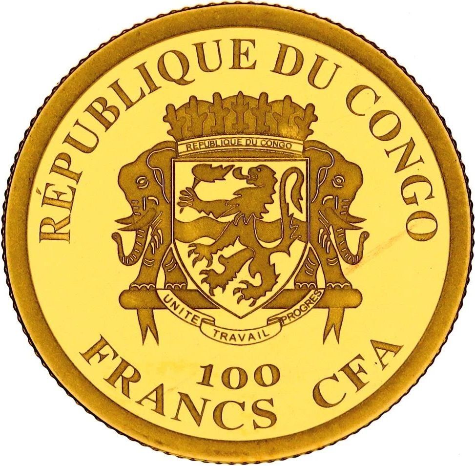 Congo Gold coin 1/100 Oz 100 Francs 2020 (Neu und originalverpackt) in ...