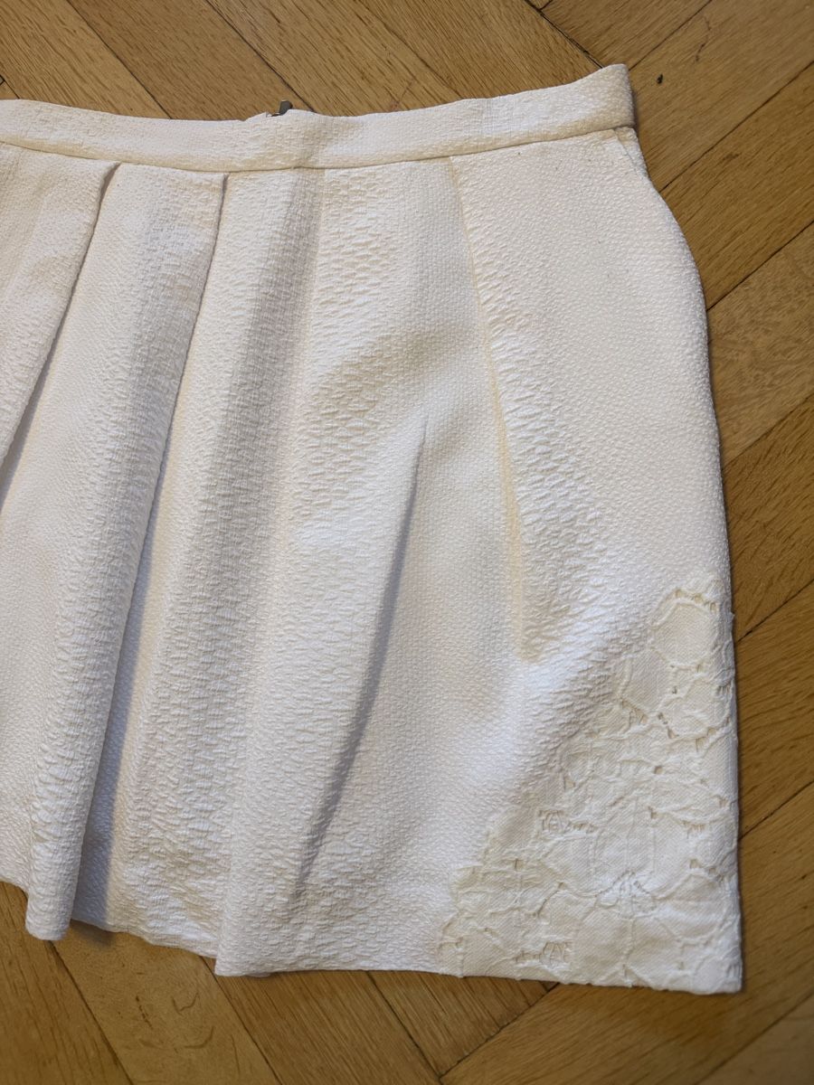 Jupe blanche Claudie Pierlot - comme neuve - taille 40 (Neuf (Voir ...
