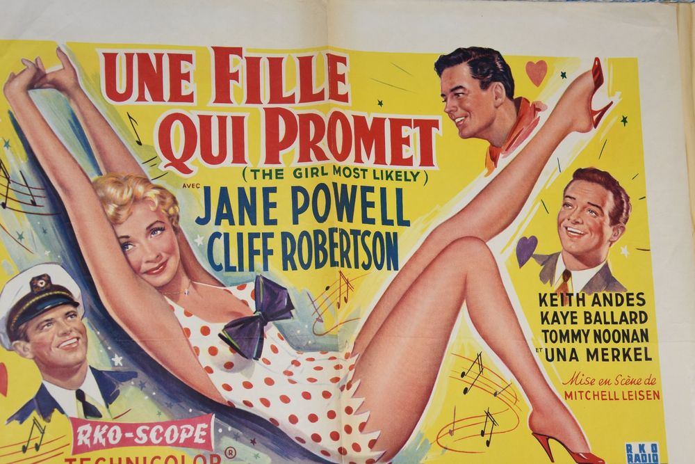 ORIGIN 1958 JANE POWELL FILMPLAKAT UNE FILLE QUI PROMET | Kaufen auf Ricardo