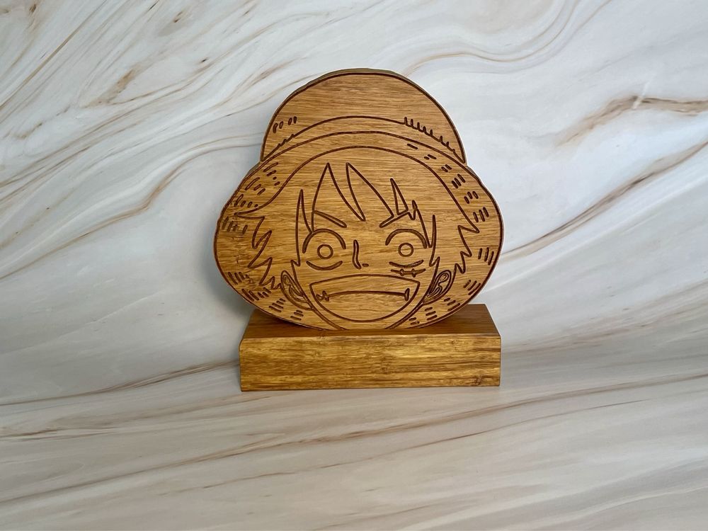 Luffy kopf aus Holz Cnc-gefräst (Neu (gemäss Beschreibung)) in St ...