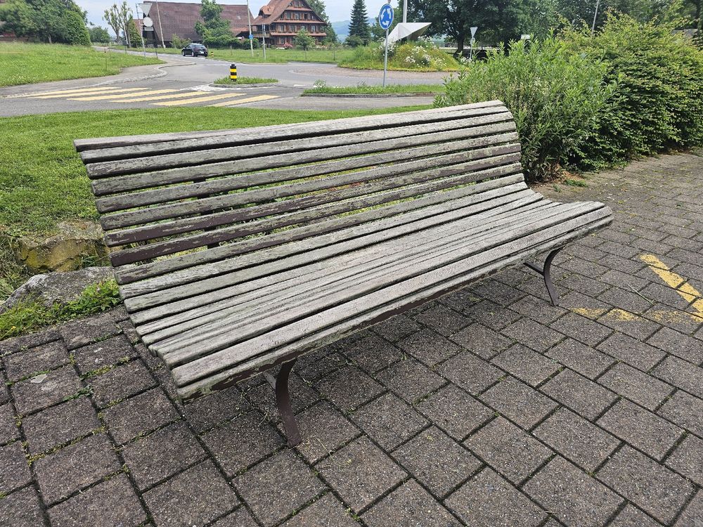 Antique Bench, Antike Gartenbank Gusseisen Holz Bank 200cm (Gebraucht ...