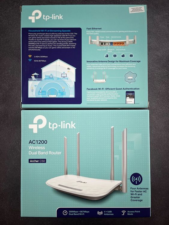 TP-Link Archer C50 AC1200 WLAN Router - NEU & OVP (Neu und ...