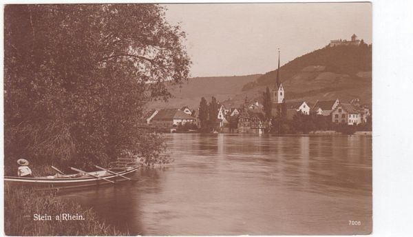 Stein am Rhein, Boot am Ufer, gelaufen 1917 (Gebraucht) in Frauenfeld ...