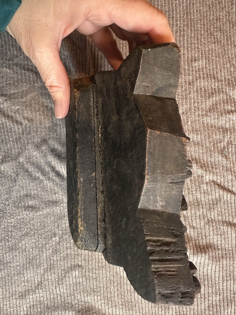 Vintage Holzstempel für Textildruck, florales Design top (Gebraucht) in ...