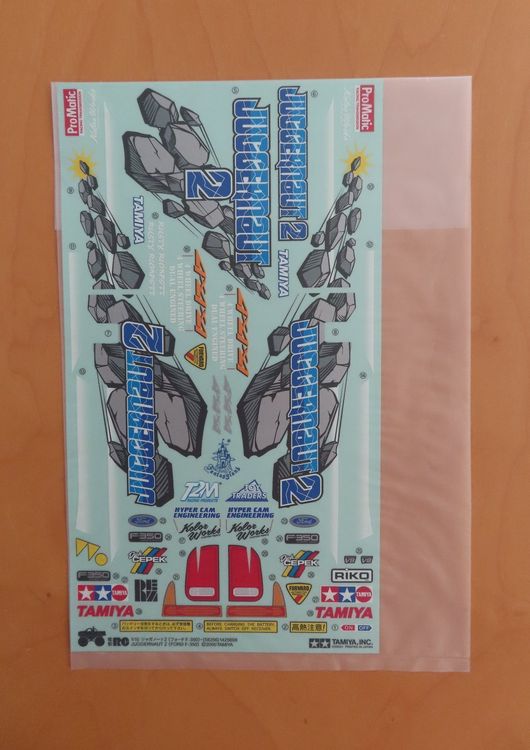 Tamiya RC Decal 58256 Juggernaut 2 NEW 2000 (Neu und originalverpackt ...