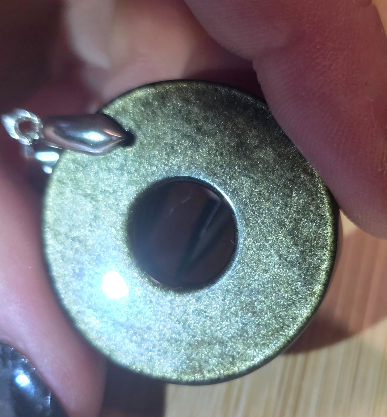 Goldobsidian Pixiu Pi Scheibe mit Metallöse (Neu und originalverpackt ...