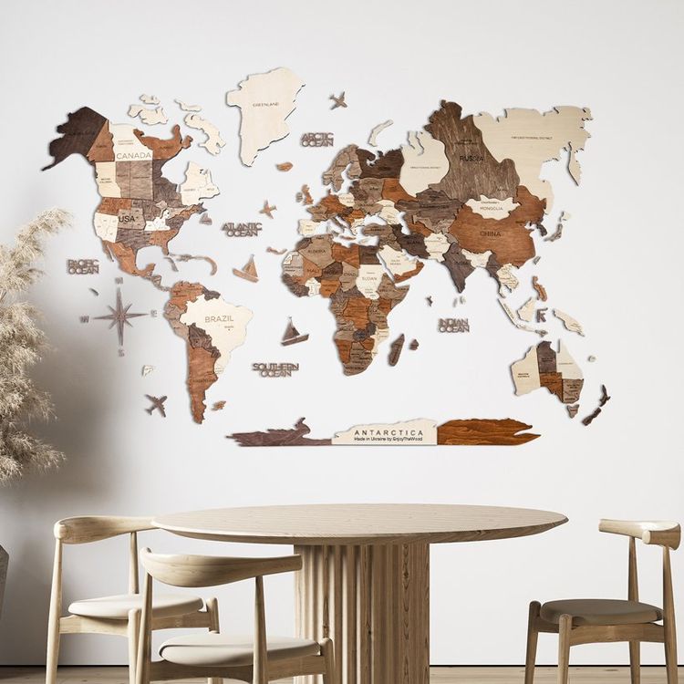 3D Weltkarte 150x90 cm aus Holz (Neu und originalverpackt) in Burgdorf für CHF 215 – mit ...