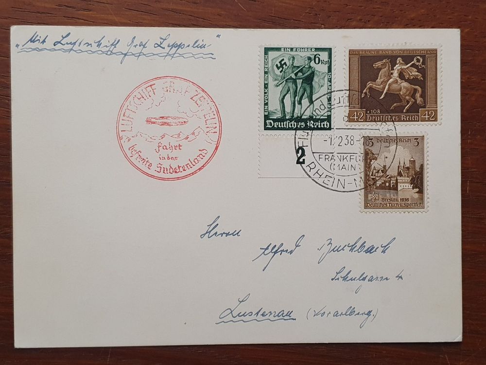 Zeppelin - Propaganda Karte 1938 - "Dein JA dem Führer" | Kaufen auf ...