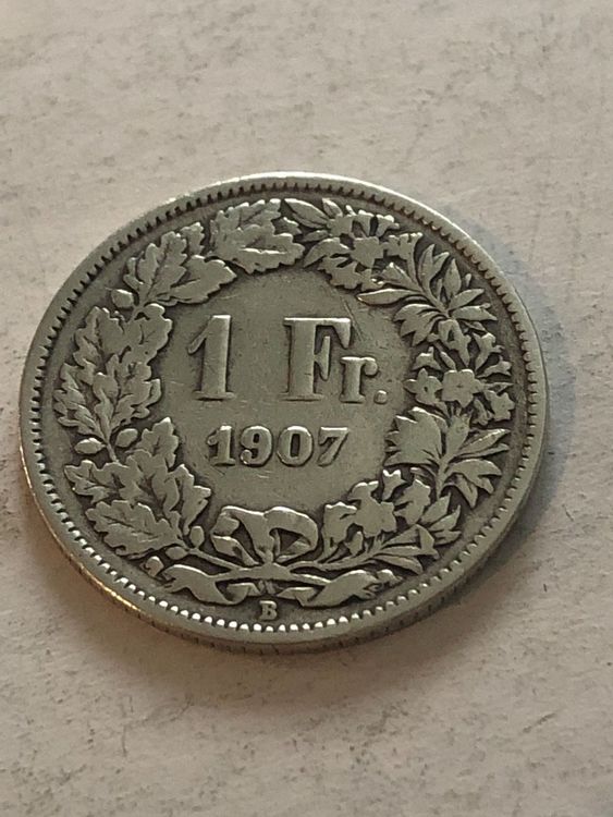 Schweiz 1 Franken 1907 Silber Rar | Kaufen auf Ricardo