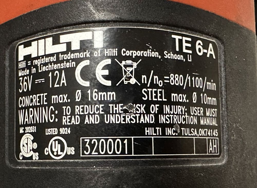 Hilti TE 6-A Akku Bohrhammer (Gebraucht) in Schöftland für CHF 329 – nur Abholung auf Ricardo kaufen