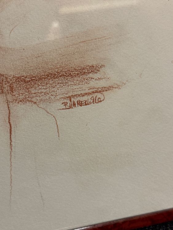 Erotischer Akt, gerahmt hinter Glas, signiert | Kaufen auf Ricardo