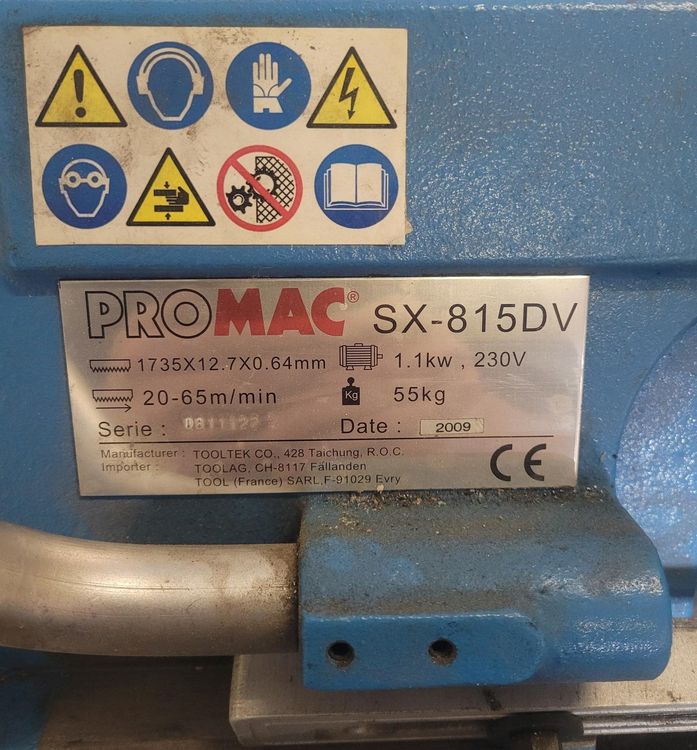Metallbandsäge Promac (SX-815 DV) (Gebraucht) in Zürich für CHF 360 – nur Abholung auf Ricardo ...