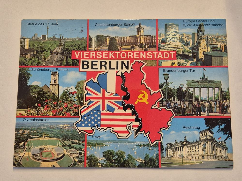 Historische Postkarte Viersektorenstadt Berlin 1987 (Gebraucht) in Reinach BL für CHF 5 – nur ...