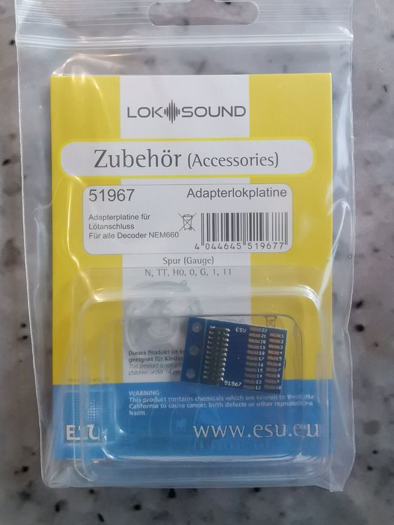Esu 51967 Adapterplatine 21MTC (Neu und originalverpackt) in für CHF 10 ...