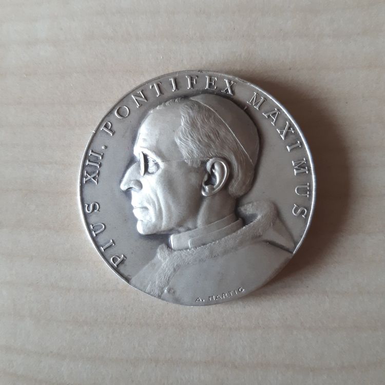 MEDAILLE PAPST PIUS XII - ANNO SANTO 1950, Bronze versilbert (Gebraucht) in Teufen AR für CHF 2. ...