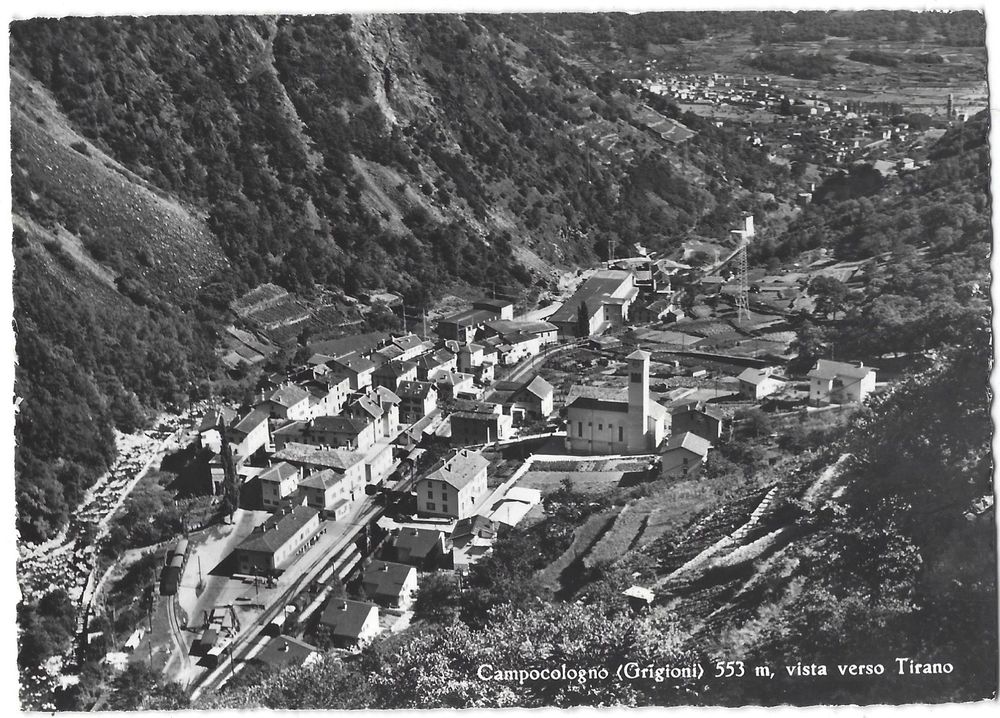 Campocologno (Grigioni) 553 m, vista verso Tirano (Gebraucht) in ...