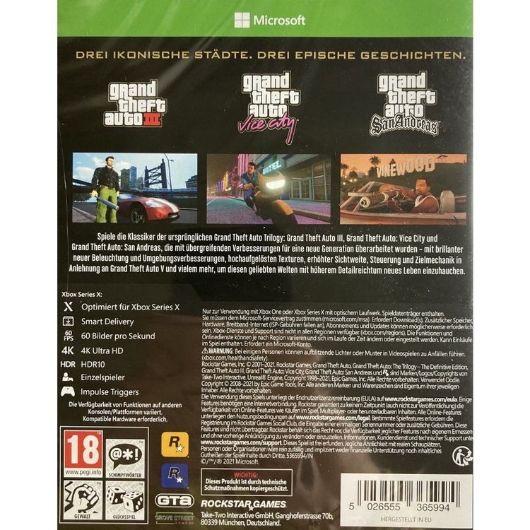 Grand Theft Auto The Trilogy - Xbox One Series X | Kaufen auf Ricardo