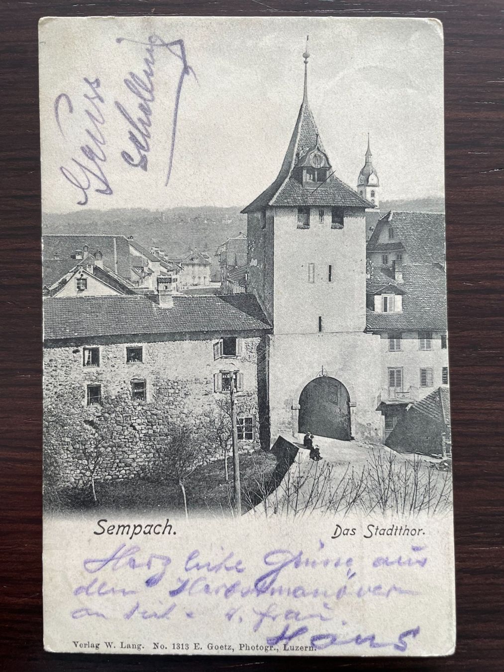 SEMPACH LU mit Stadttor, 3 Ansichtskarten, 1902 - 1926 (Gebraucht) in ...