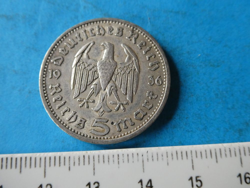 Dt. Reich 1936 A, 5 Reichsmark - Silber | Kaufen auf Ricardo