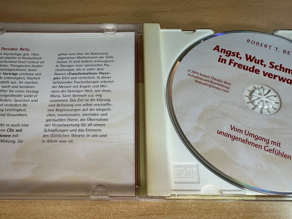 T8 Robert Betz – Angst, Wut, Schmerz U.a. In Freude Verwande (Gebraucht ...