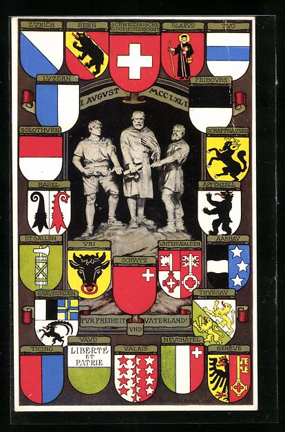 Schweiz, Wappen der Kantone, Rütli-Schw | Acheter sur Ricardo