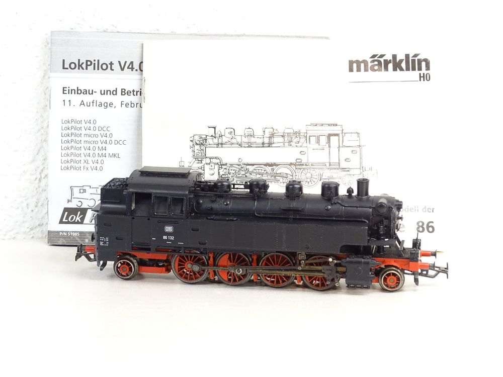 Märklin Dampflok BR86 132 DB, Digital ESU 4.0, H0,WS/AC (Gebraucht) in ...