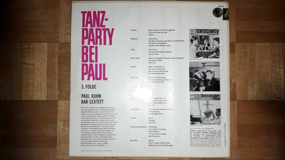 Paul Kuhn Bar Sextett Tanzparty 3 Kaufen Auf Ricardo