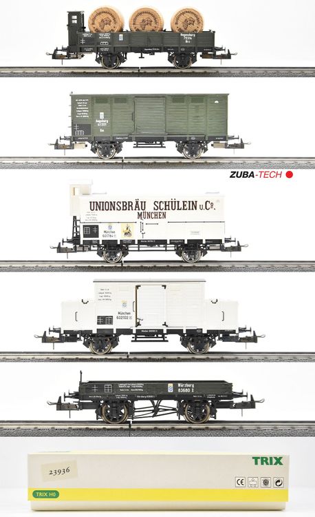 Trix 23936 Güterwagen-Set K.Bay.Sts.B.H0 GS mit OVP (Gebraucht) in St ...