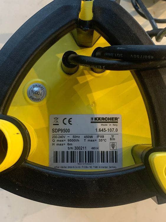 Kärcher - SDP 9500 SUBMERSIBLE DIRTY WATER PUMP | Kaufen auf Ricardo