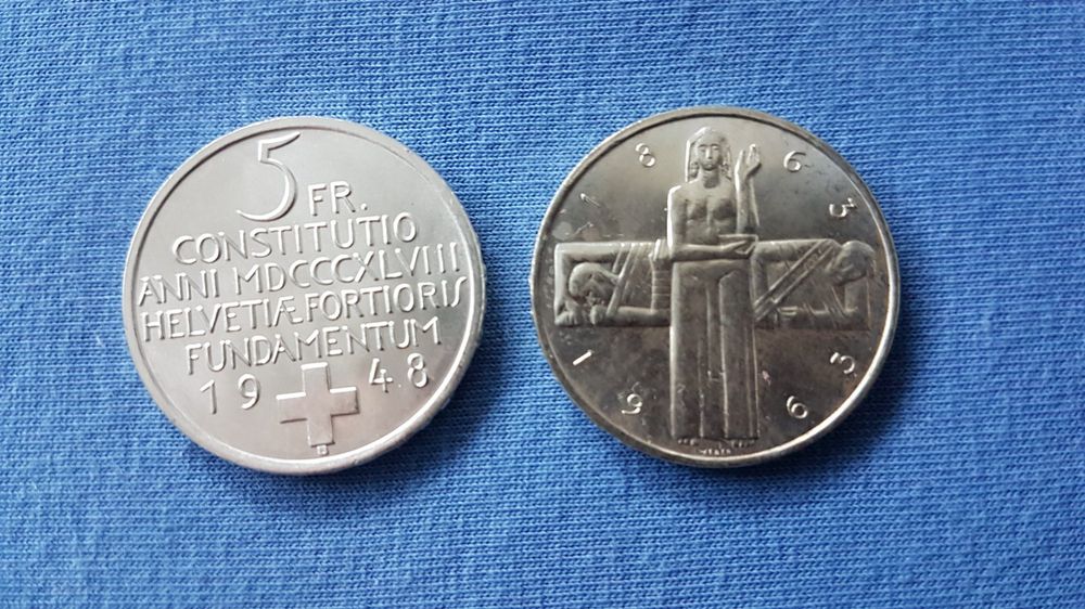 2x5 Franken Silber Gedenkmünzen 1948-1963 ab nur 1 Fr !!! | Kaufen auf Ricardo