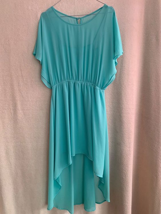 Schoene Vokuhila Kleid Tuerkis Fotosnie10258