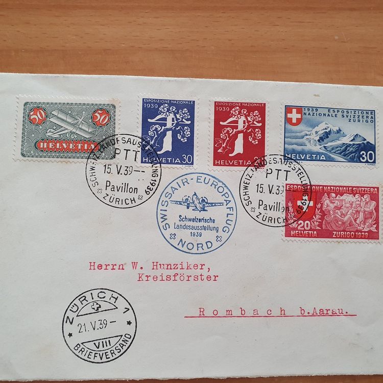 Schweizer Briefmarken Mischfrankatur Flugpost RAR | 74 (Gebraucht) in Hägendorf für CHF 1 – mit ...