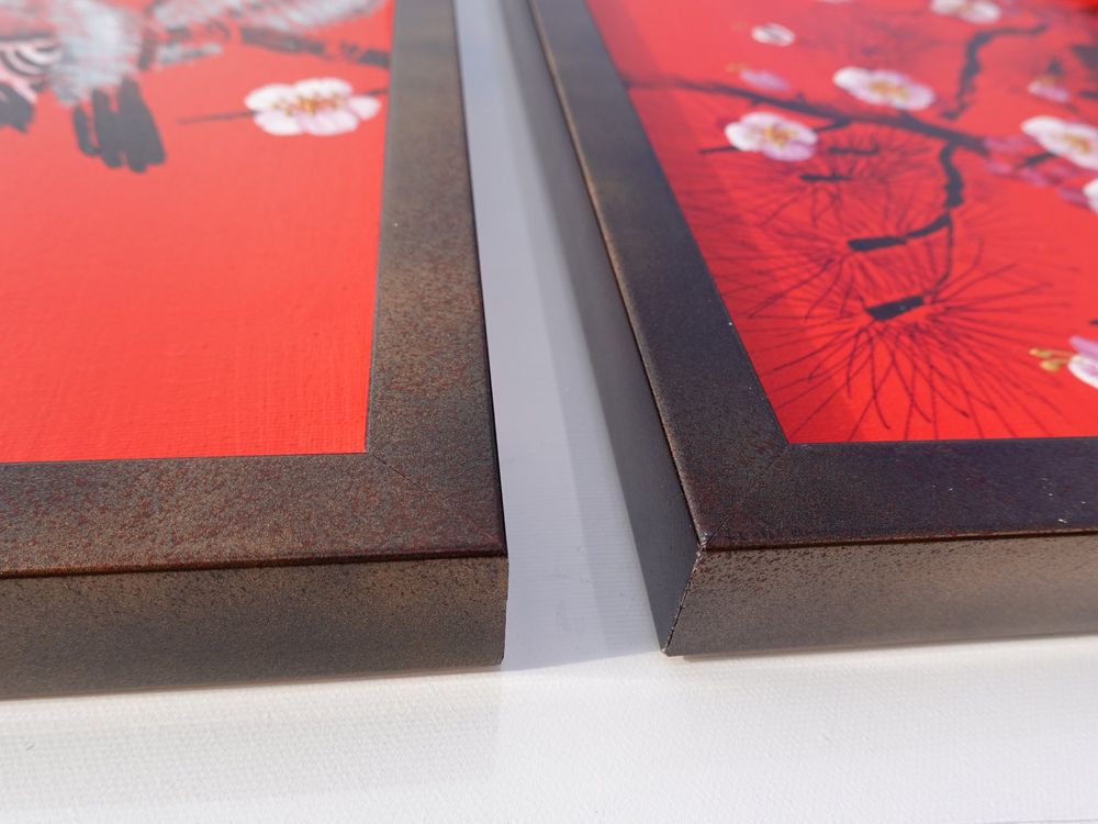 Japanische Sakura J364 ⚡️ Diptychon Acrylgemälde 43x70cm | Kaufen auf Ricardo