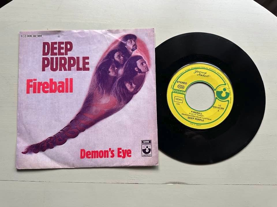 DEEP PURLE tolle Single Fireball Kult Top Rock 70's Hit (Gebraucht) in ...