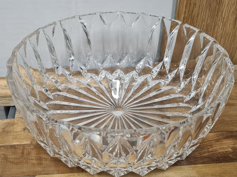 Kristall Servier Schale, Schüssel, Ø 21x H 7 cm | Kaufen auf Ricardo