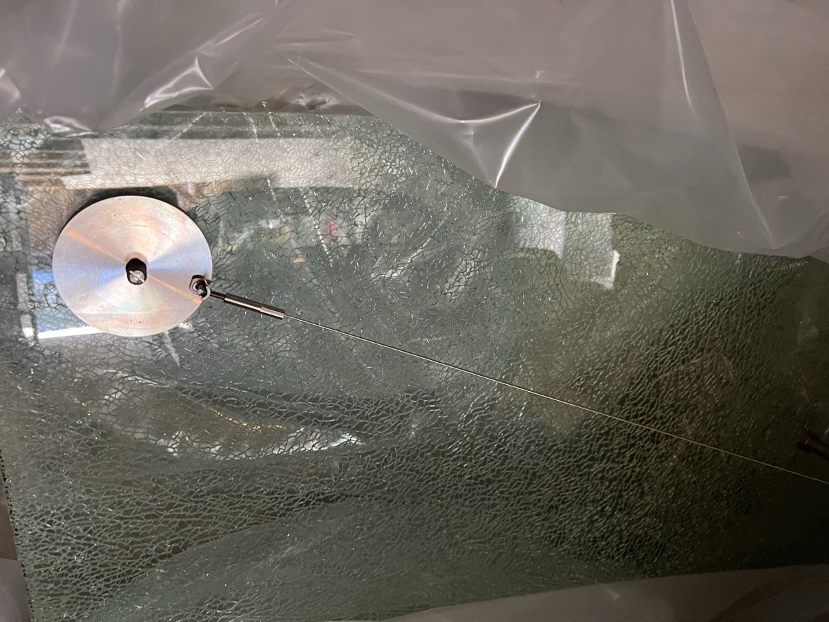 Schöner grosser massiver Glastisch, schöne Musterung (Gebraucht) in ...