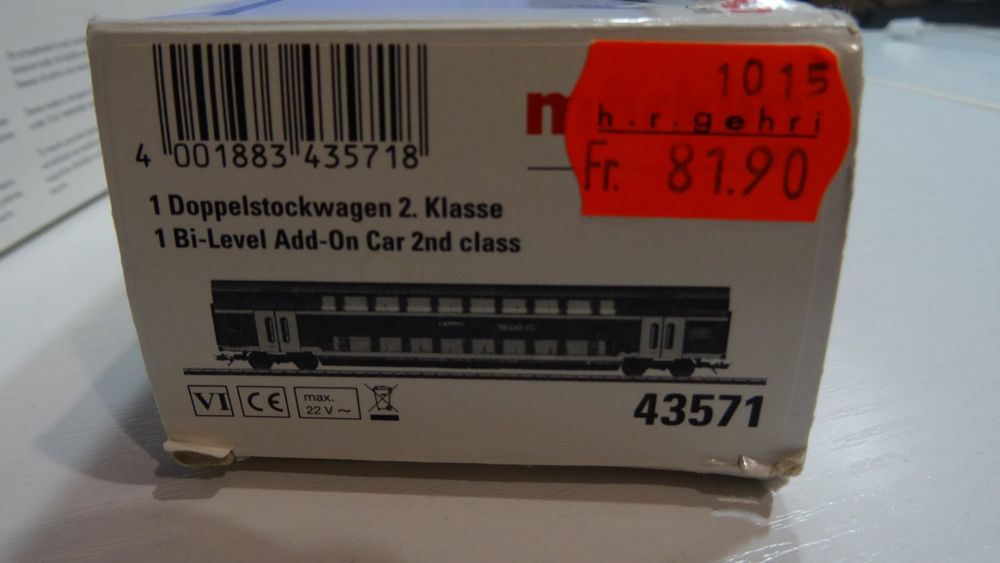Märklin 43570, 43571, Doppelstockwagen- Set, DB, (Neu (gemäss ...