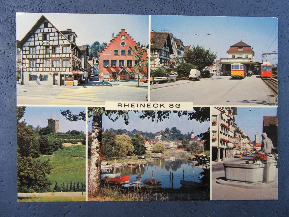 AK SG RHEINECK BAHNHOF ZUG POSTAUTO HOTEL HAFEN | Kaufen auf Ricardo