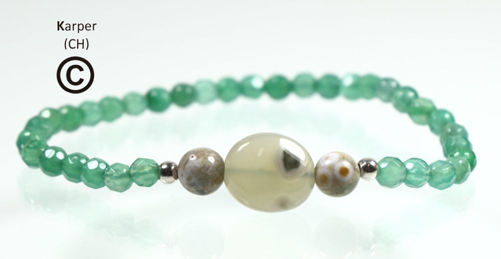 Achat Grüne, Ozean Jasis / Agate verte, Jaspe Océane, S 925 | Acheter sur Ricardo